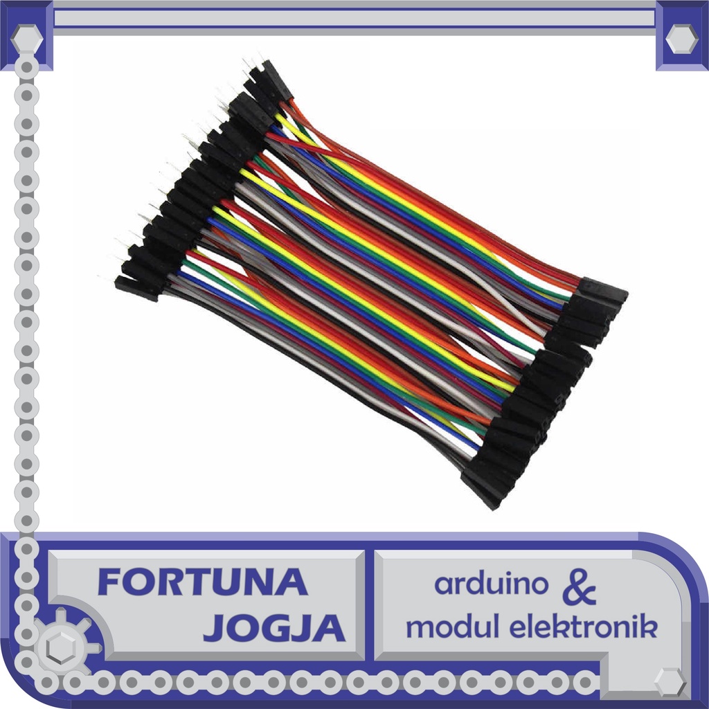 Jual Kabel Jumper Male - Female 40pcs 10cm 2.54mm Breadboard Arduino ...