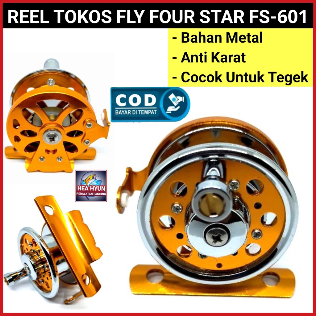 Jual PROMO REEL TOKOS METAL / REEL FLY FOUR STARS FS-601 COCOK UNTUK ...