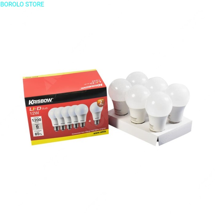 Jual Krisbow Set Bohlam Led 12 W 6 Pcs - Warm White | Shopee Indonesia
