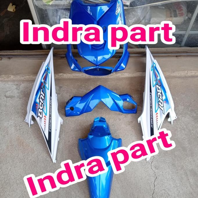 Jual cover full body halus motor honda beat karbu lama warna biru putih ...