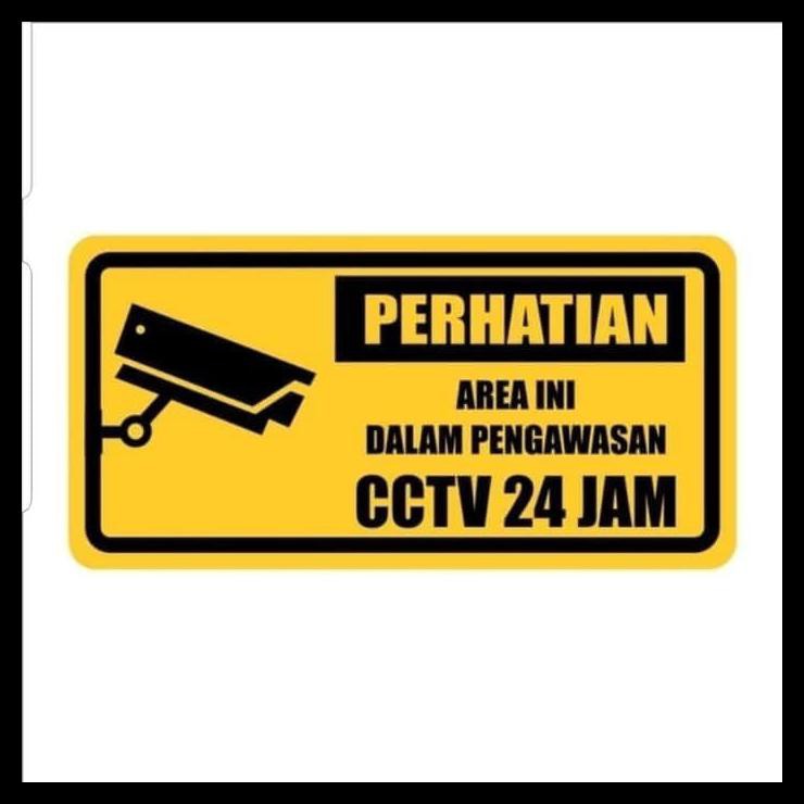 Jual Sign Sticker Cctv 24Jam Ukuran 15X30Cm K3 Rambu Safety Stiker ...
