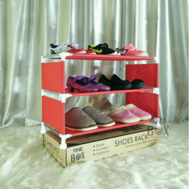 Jual Rak Portable NINE BOX Serbaguna type w3/rak sepatu 3 SUSUN (Mudah ...