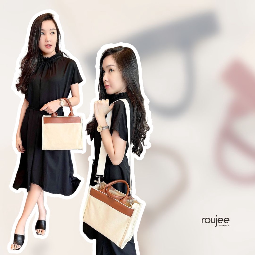 Jual ROUJEE - Nattaya Bag Size M - Tas Cewe - Totebag Custom Nama - Tas ...