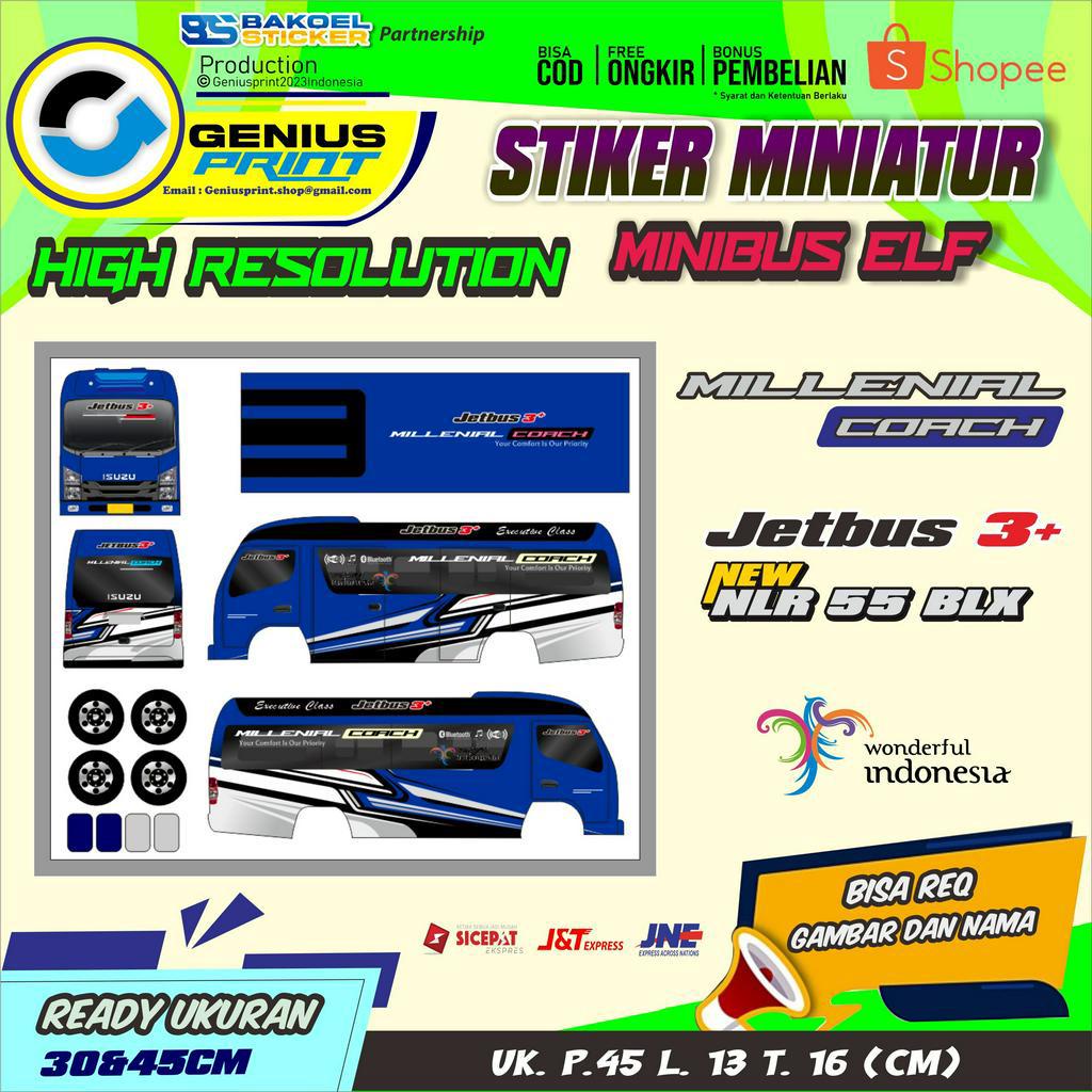 Jual STIKER MINIATUR MINIBUS ELF NLR 55 BLX Uk. 30cm&45cm | Shopee ...