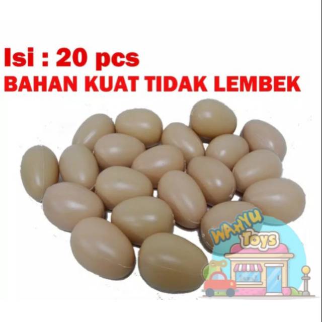Jual MAINAN TELUR PLASTIK MURAH ISI 20pcs MAINAN ANAK-ANAK TELUR AYAM ...