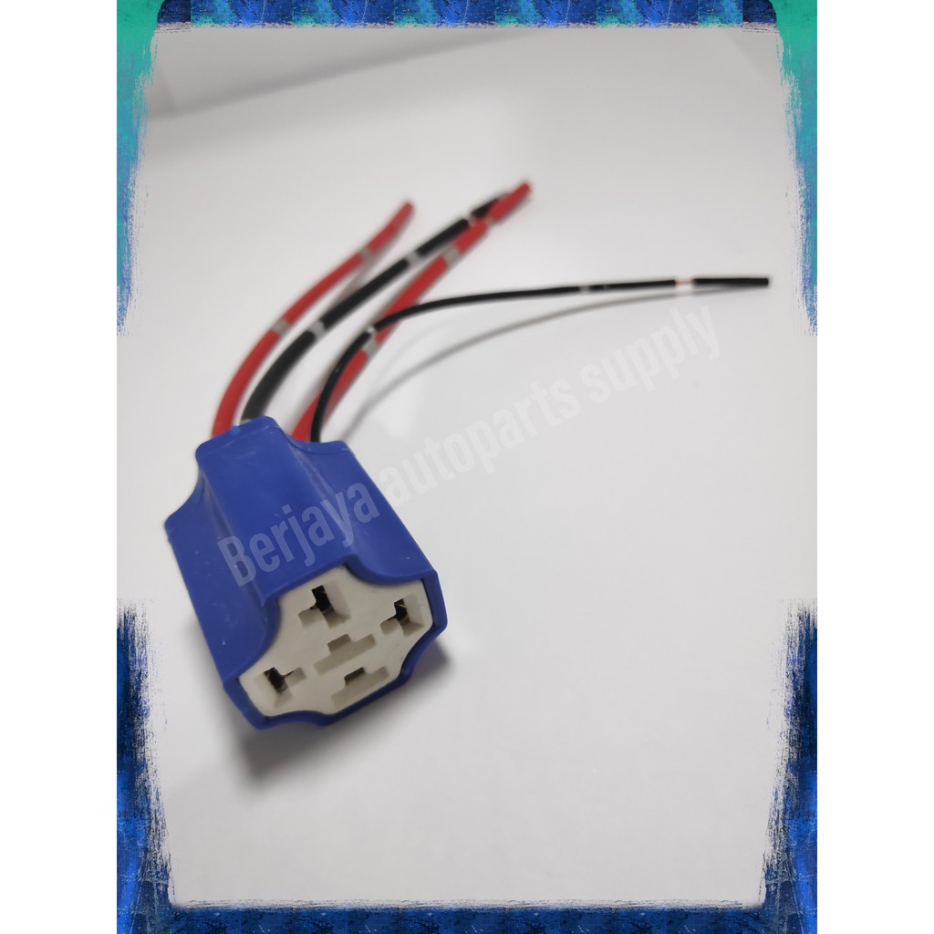 Jual SOKET RELAY SOCKET RELAY KERAMIK PLASTIK KAKI 4 + KABEL BINTIK ...
