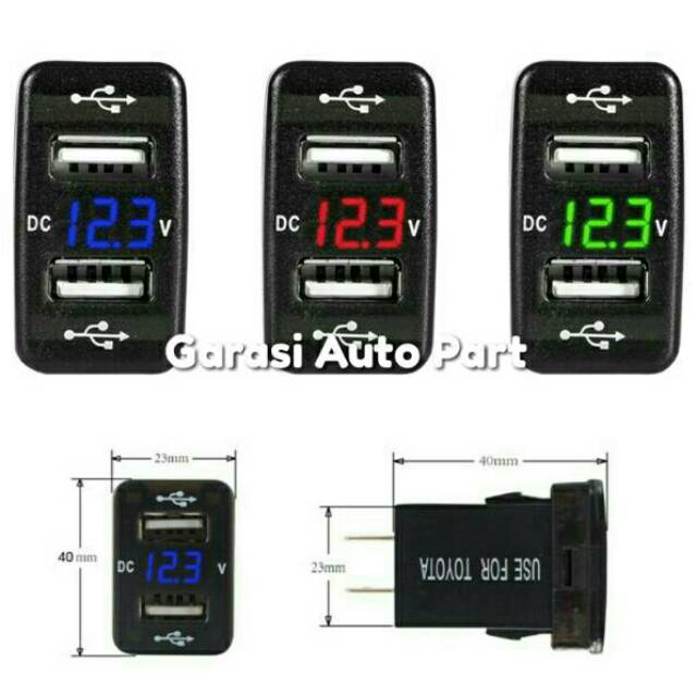 Jual Voltmeter dan Charger USB Toyota All New Avanza Fortuner Innova ...