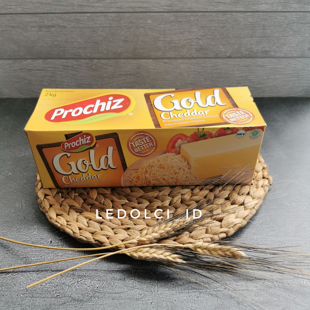 Jual KEJU CHEDDAR PROCHIZ GOLD CHEDDAR CHEESE 2 KG | Shopee Indonesia