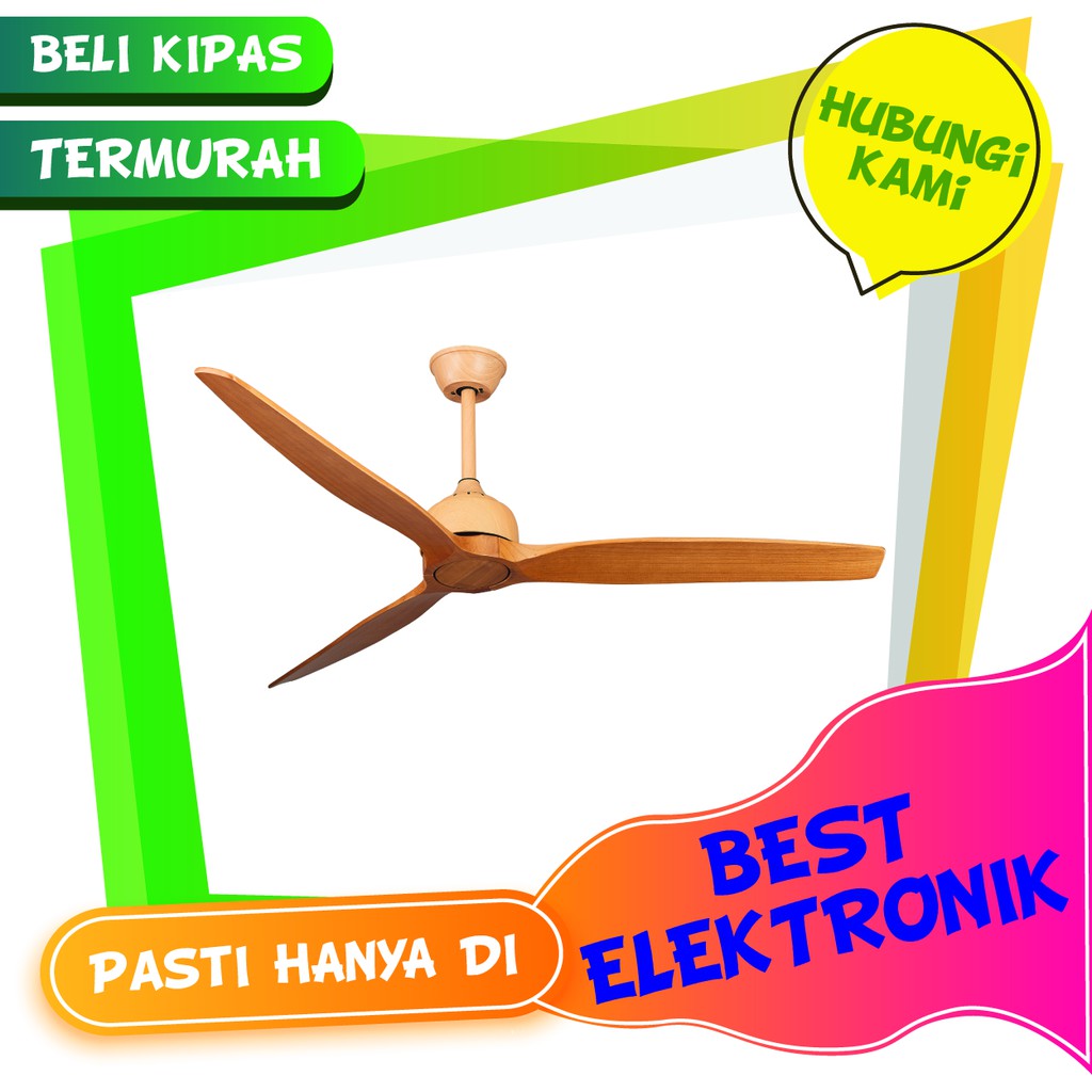 Jual Kipas Angin ECO-188 60in PLUS NATURAL / OAK ECOLUX - Remote ...