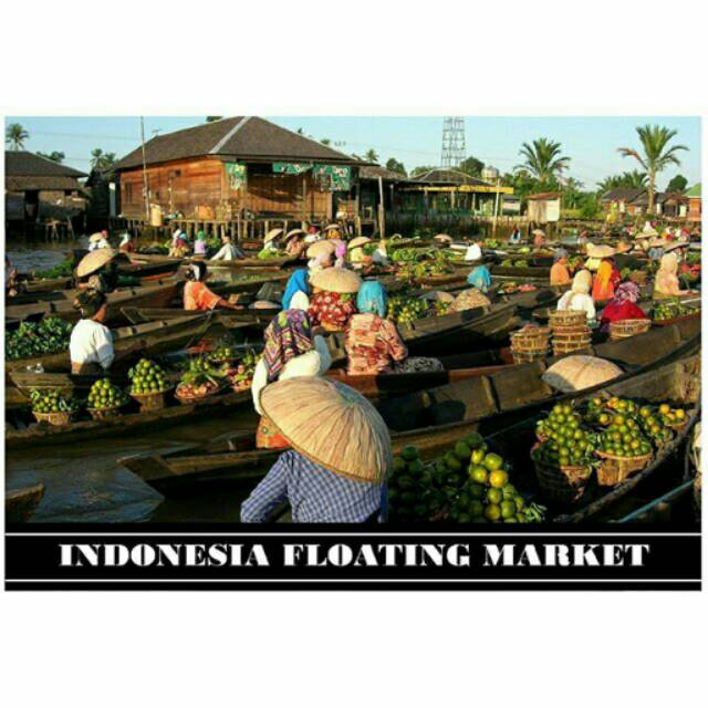 Jual FLOATING MARKET OF INDONESIA 01 KHAS PASAR APUNG KARTU POS ...