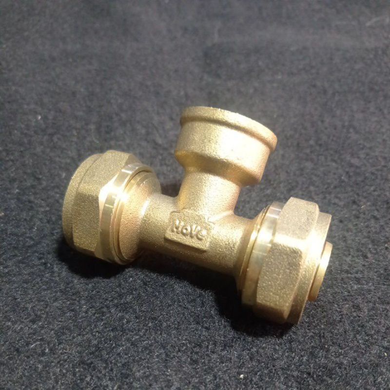 Jual Sambungan pipa air panas T20 1/2 F Move fitting kuningan | Shopee Indonesia