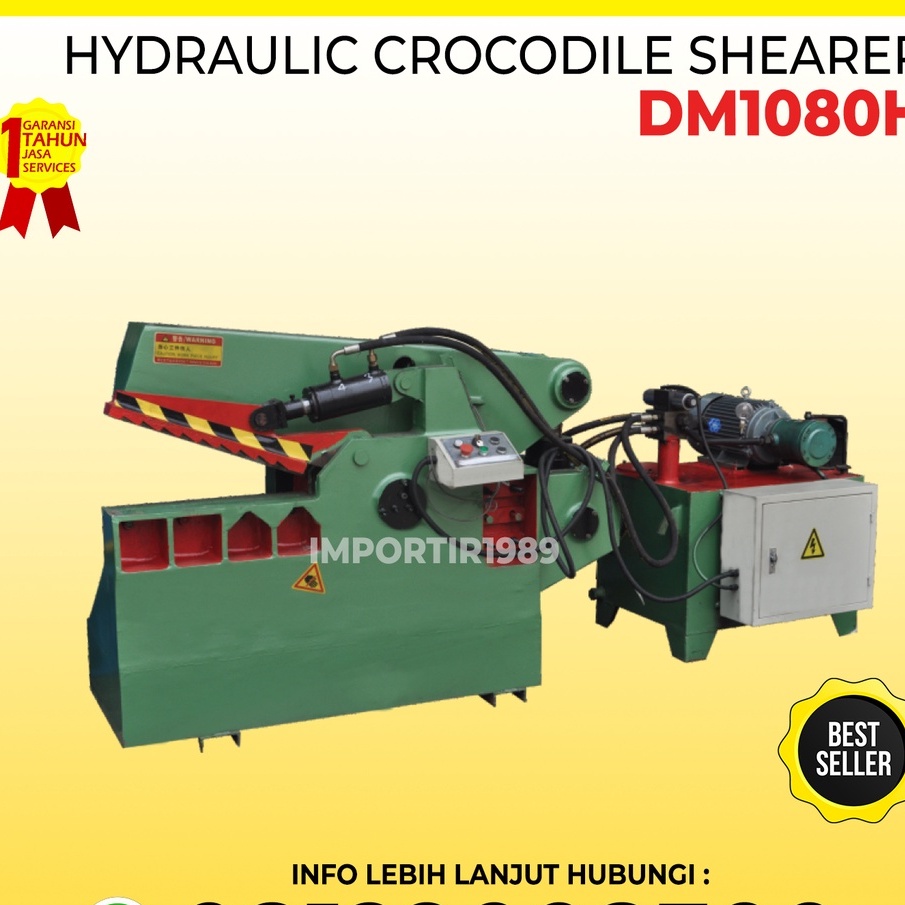 Jual Mesin Pemotong Scrap Logam Hydraulic Crocodile Shearing DM1080H ...