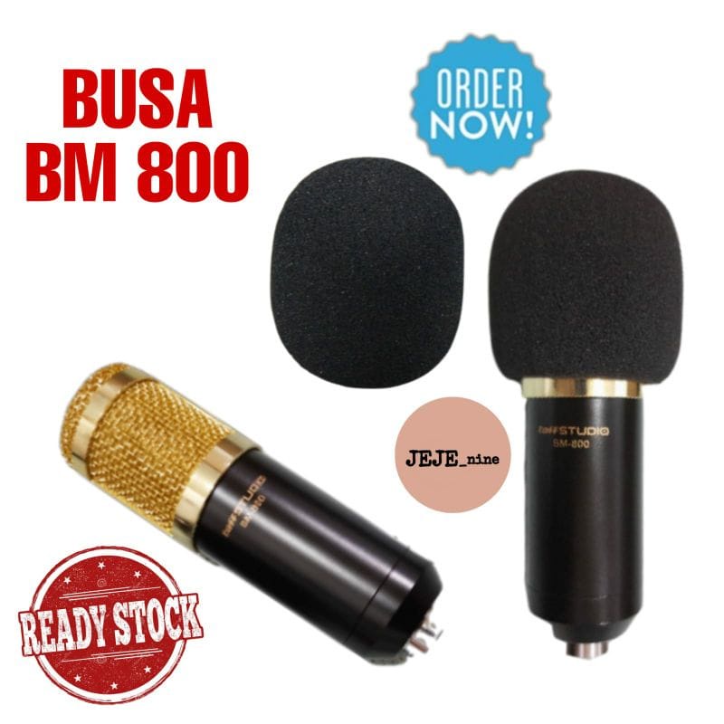 Jual busa mic condenser shure SM27 PGA27 SM7B dynamic cardioid cover foam condensor sarung mic ...