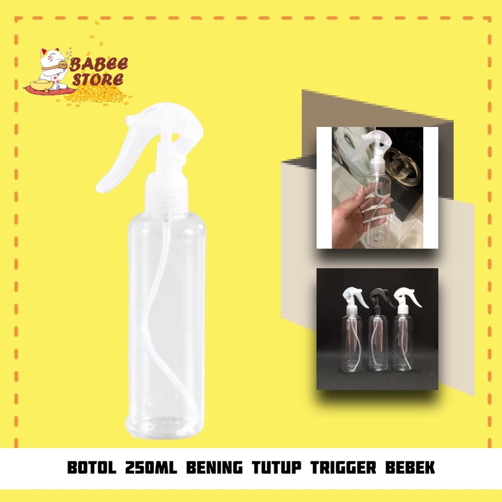 Jual BABEE BOTOL PLASTIK TRIGGER 250ML BENING / BOTOL SPRAY 250ML BENING / BOTOL ISI ULANG ...