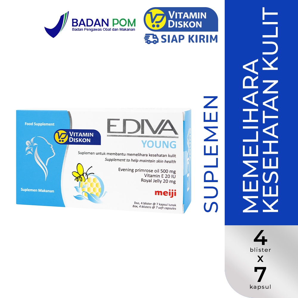 Jual EDIVA YOUNG 1 BOX 28 KAPSUL | Suplemen Untuk Membantu Menjaga ...