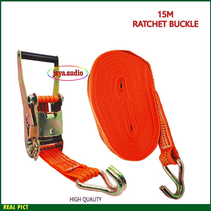 Jual Tali Krek Pengikat Barang Panjang 15 Meter Ratchet Buckle Tali ...