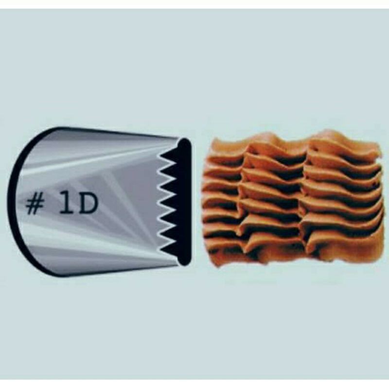 Jual Jumbo Spuit #1D spuit basket wave dekorasi nozzle cake kue chef ...