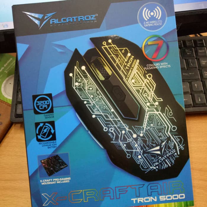 Jual JUAL [ALCATROZ] X-Craft AIR TRON 5000 Wireless MACRO Gaming Mouse ...