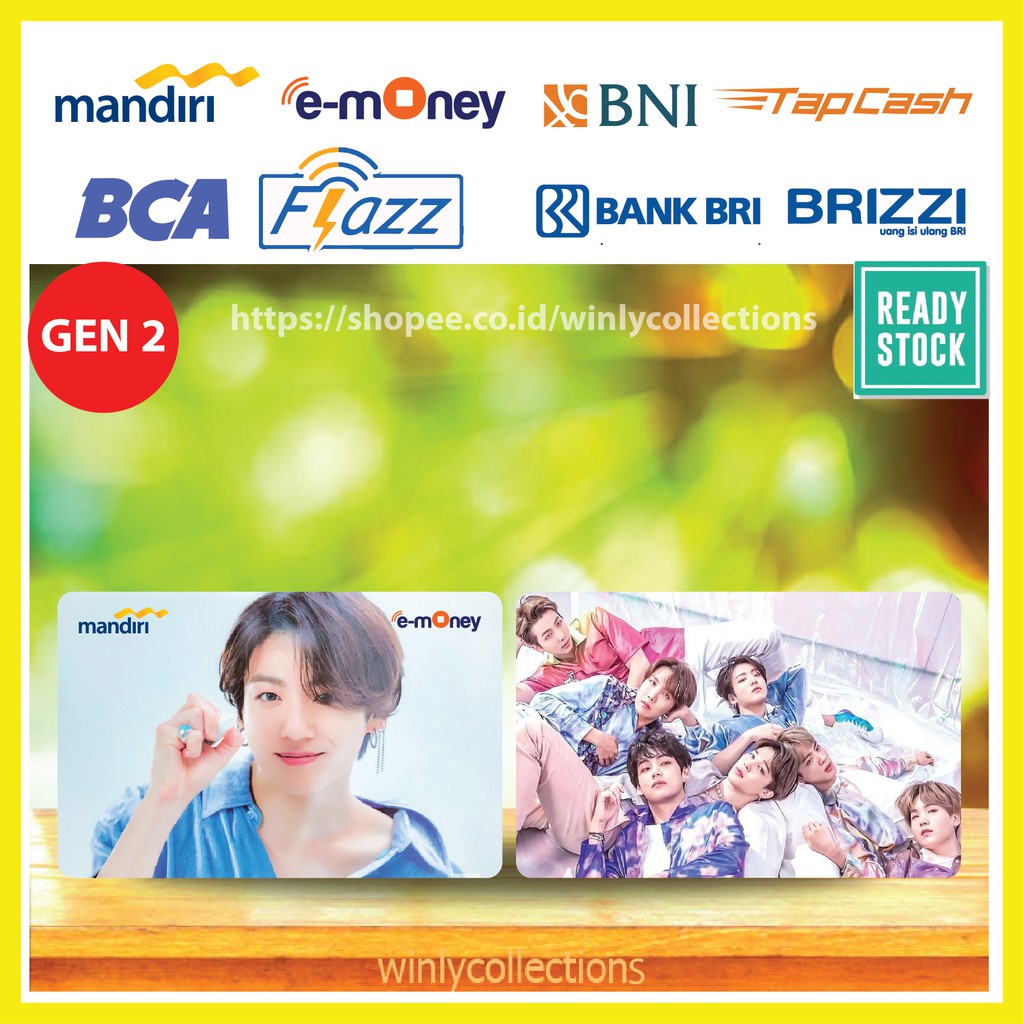 Jual EMONEY ETOLL KPOP BTS ARMY KOREA E MONEY E TOLL MANDIRI FLAZZ BCA ...