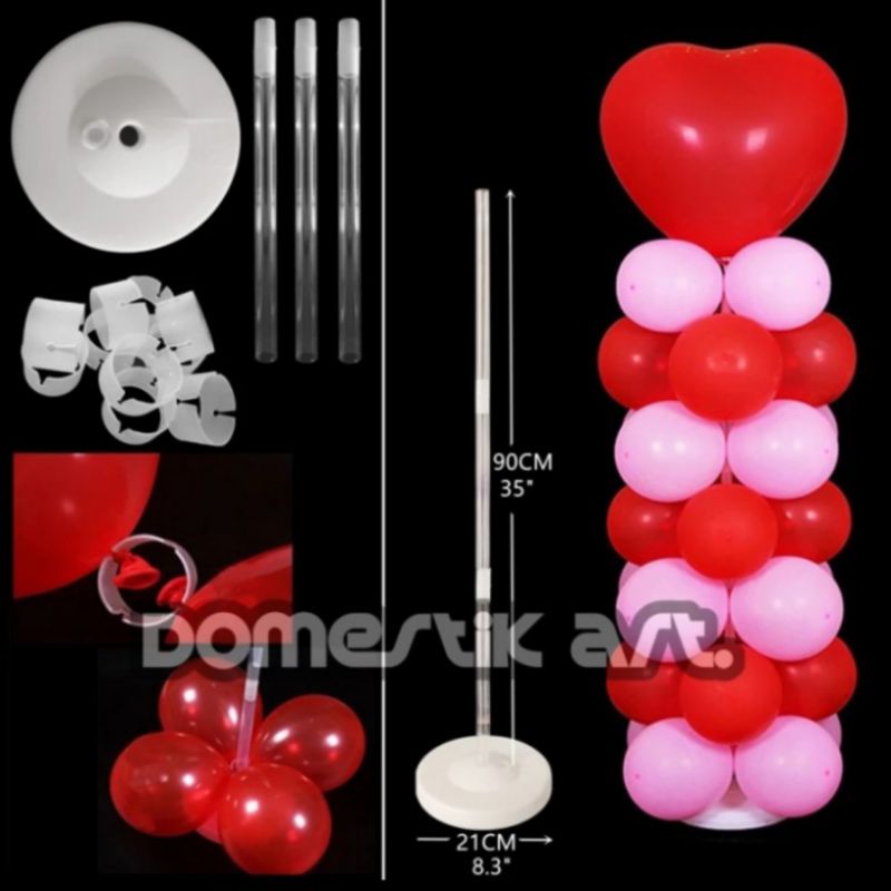 Jual Standing Tiang Dekorasi Balon Foil dan Latex 90cm / Pule Base ...