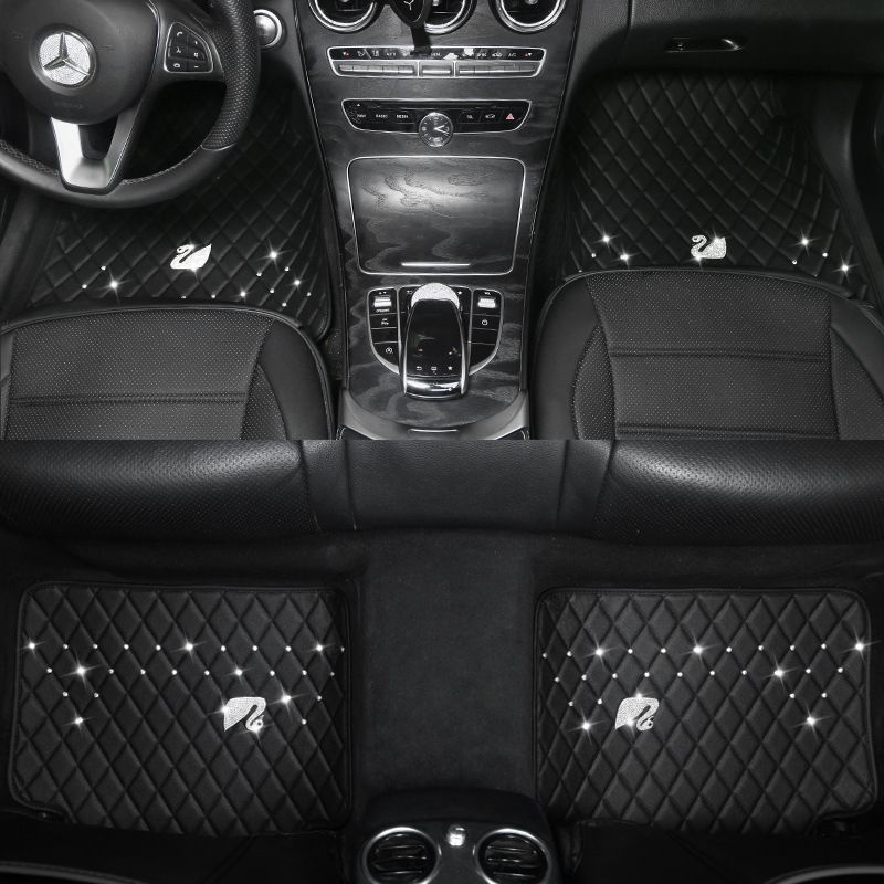 Jual tatakan mobul kulit mahkota angsa 0Karpet Mobil Kullit DAD Hitam 5 ...