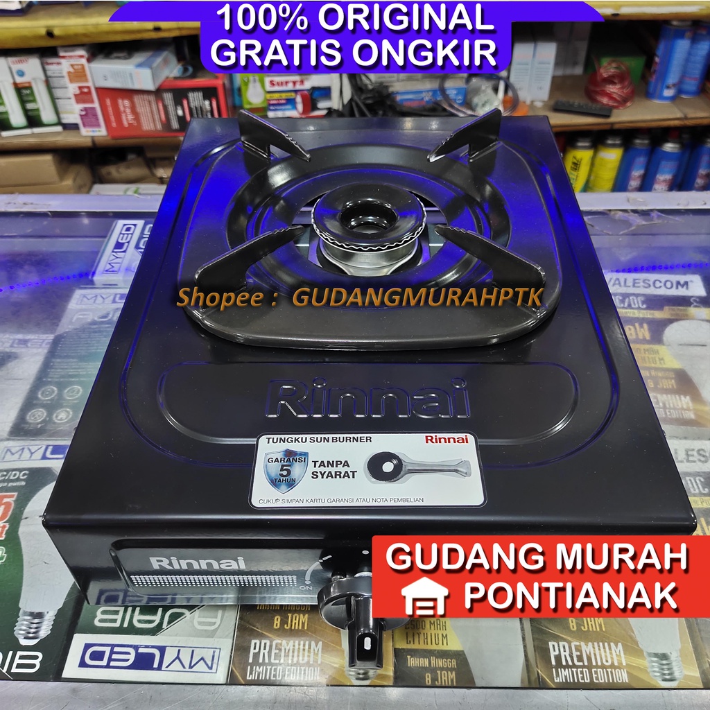 Jual Kompor Gas Rinnai 1 Tungku Sun Burner Api Ekonomis Ri 201 S satu ...