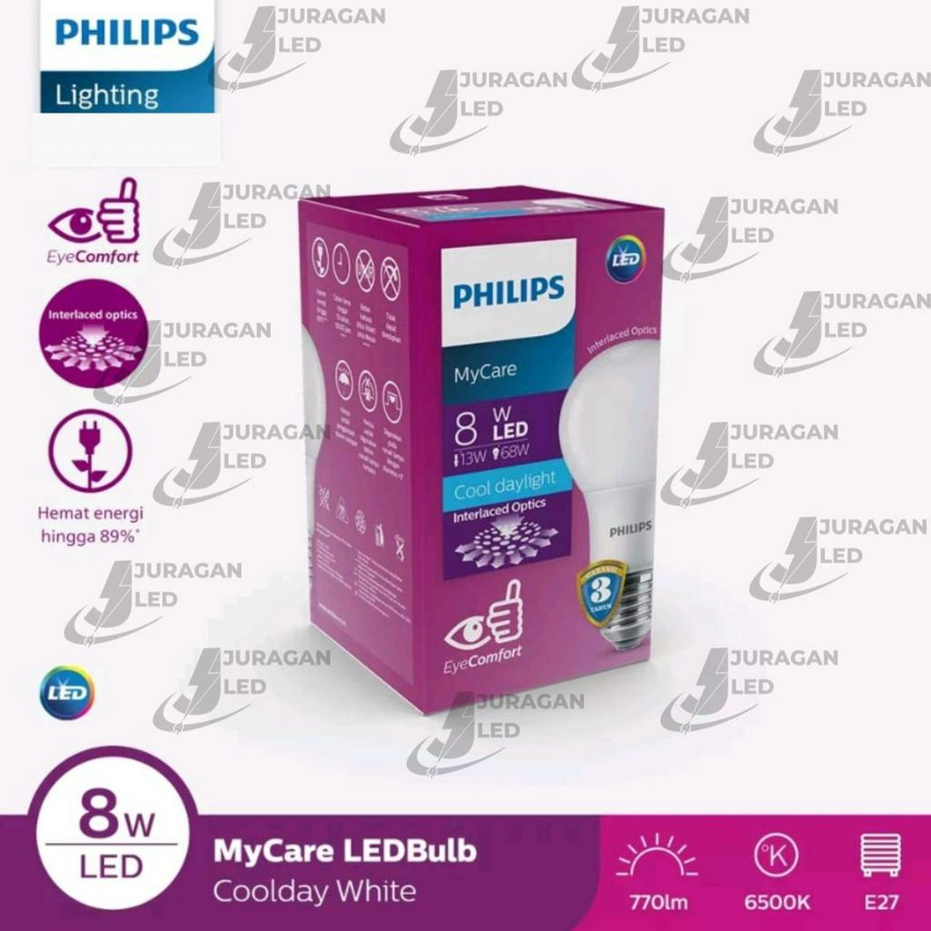 Jual Philips MyCare LEDBulb 8W E27 6500K 220-240V Putih | Shopee Indonesia