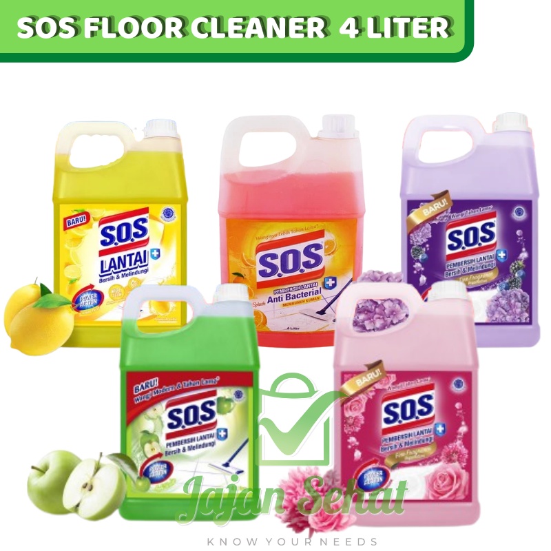 Jual Sos Floor Cleaner ( Pembersih Lantai ) 4 Liter | Shopee Indonesia