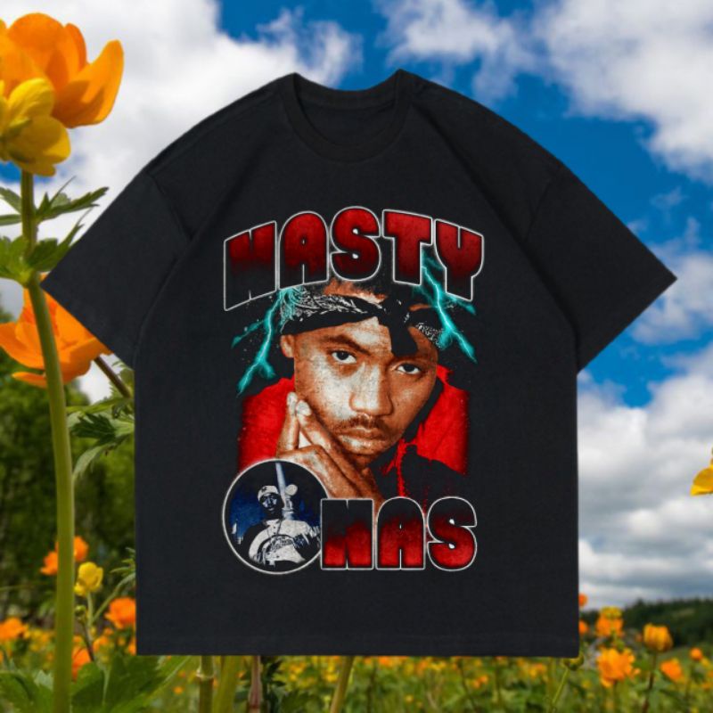 Jual KAOS NASTY NAS RAP BAJU | T SHIRT | BOOTLEG | VINTAGE | OVERSIZE ...