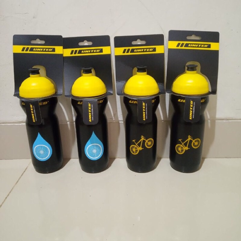 Jual Botol Minum Air Sepeda UNITED 750ml Hitam Kuning Black Yellow ...
