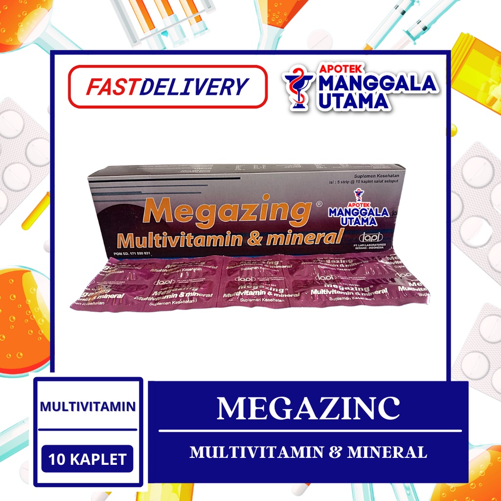Jual MEGAZING MULTIVITAMIN PER STRIP ISI 10 KAPLET | Shopee Indonesia