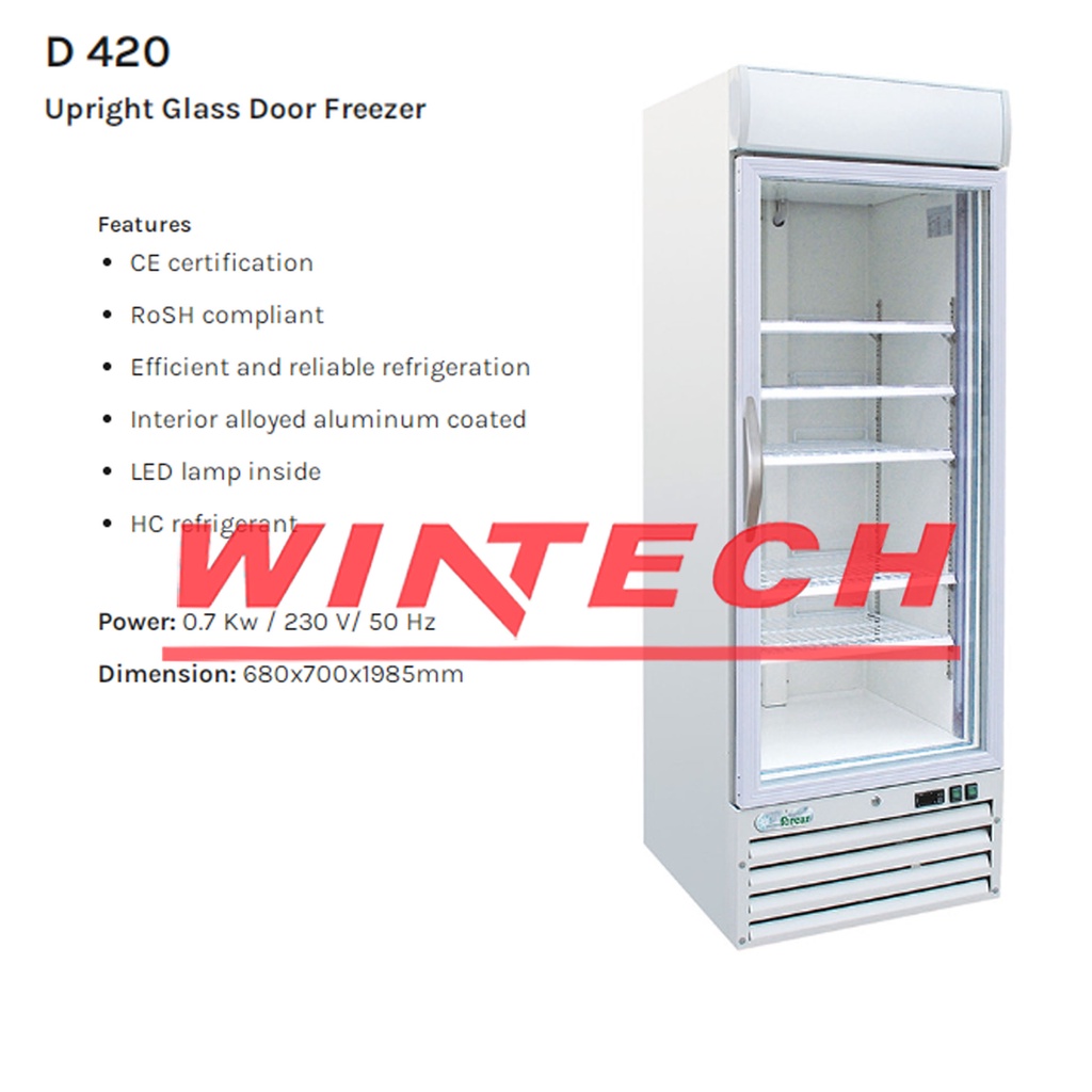 Jual Mastercool D 420 Upright Glass Door Freezer - Up Right Glass Door ...