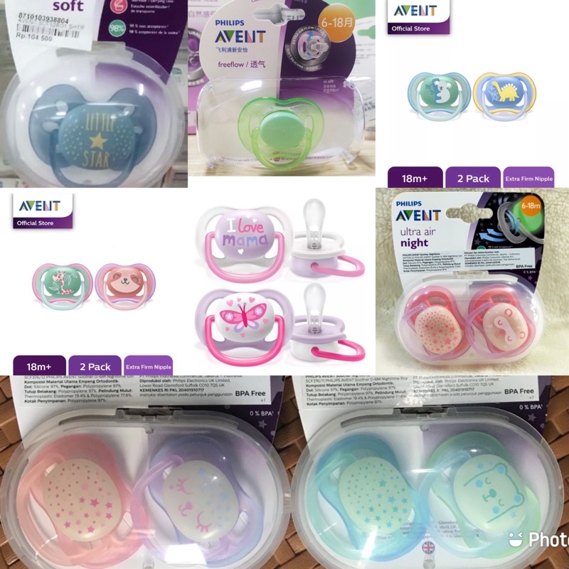 Jual EMPENG AVENT DOT PACIFIER AVENT 18m isi 2 EMPENG 6-18 model baru ...