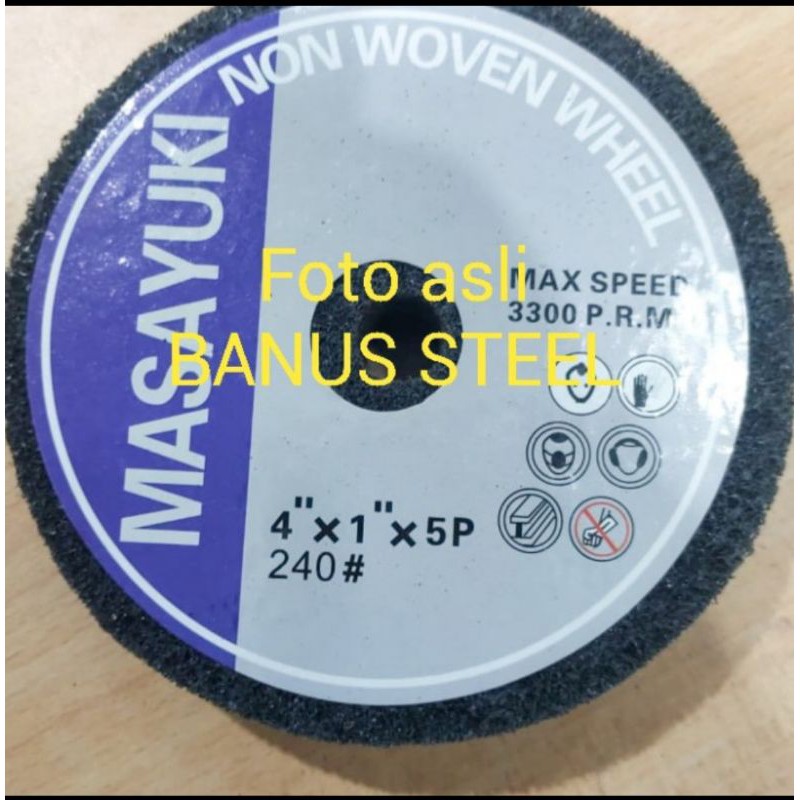 Jual Spon dove 4" inch x 1" tebal / spon non woven wheel spon poles ...