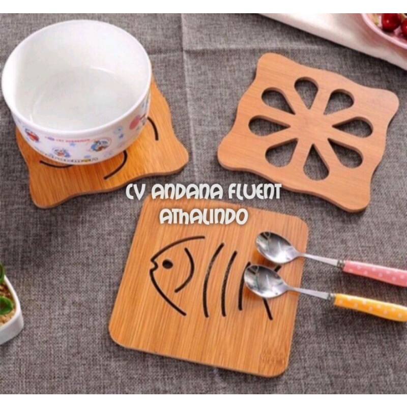 Jual alas kayu motif ukuran besar tatakan panci gelas mangkok tatakan ...