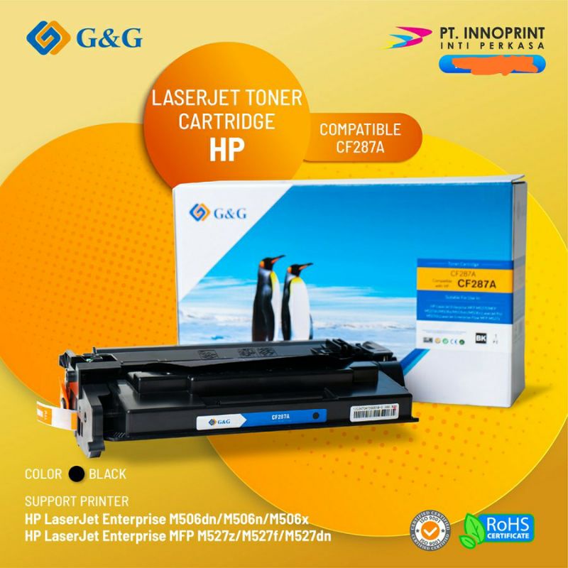 Jual Toner Cartridge 87A (CF287A) Compatible HP LaserJet M506dn/M506n ...