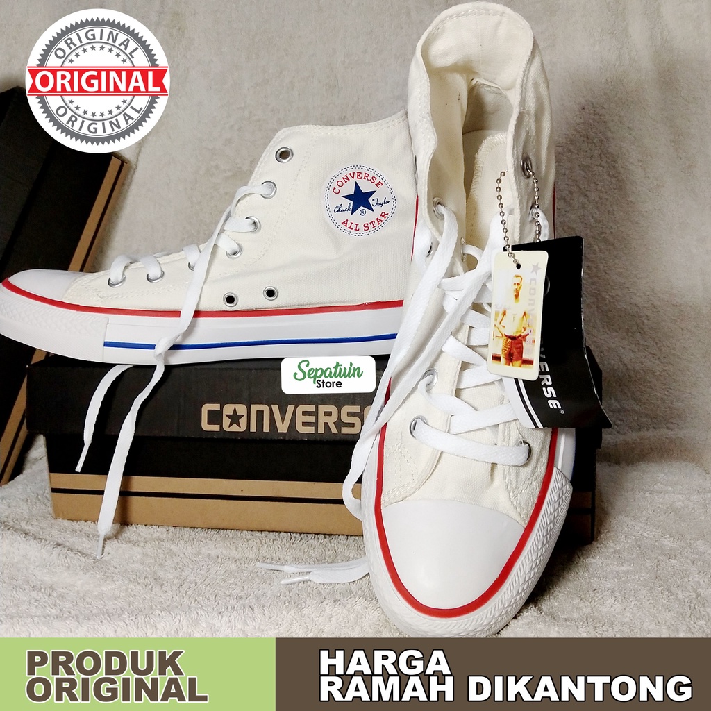 Jual Sepatu Converse All Star Hi Classic White Original untuk Pria atau ...