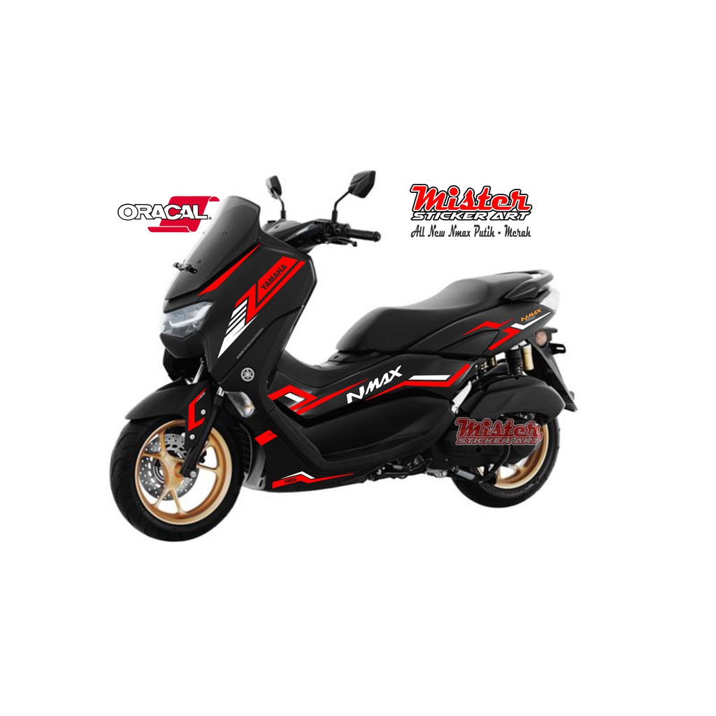 Jual Sticker New NMAX Hitam variasi merah putih | Shopee Indonesia