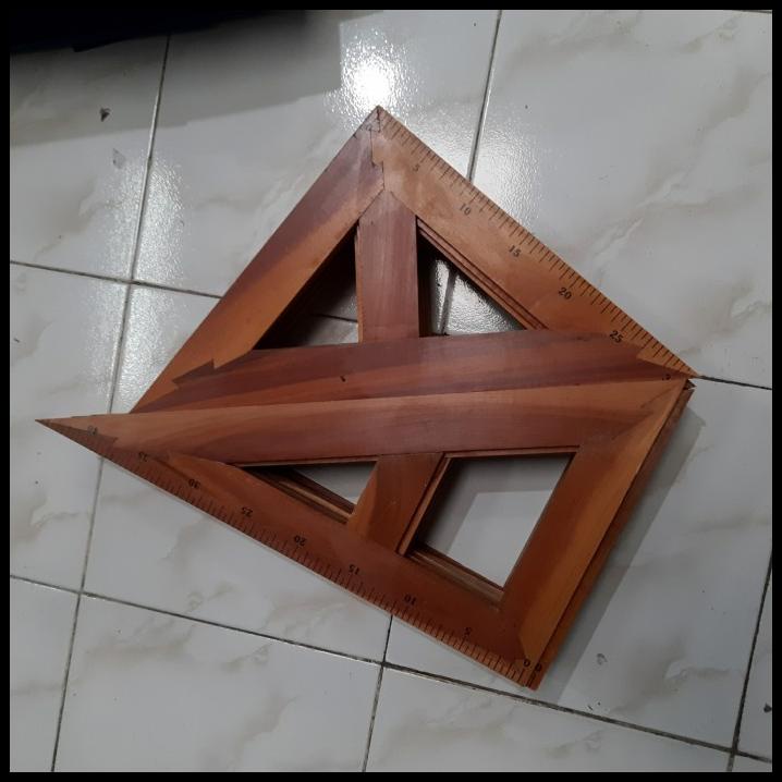 Jual Penggaris Segitiga Kayu 1 Lusin Isi 12 Pasang (24 Buah) | Shopee ...