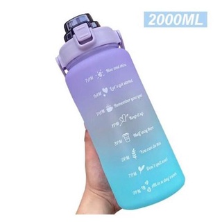 Jual botol minum jumbo 2 liter botol minum viral motivational Water bottle botol minum motivasi ...