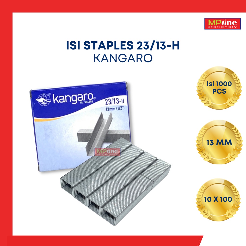 Jual Isi Staples 23/13 / Isi Staples Kangaro 23/13-H 13mm(1/2 ...