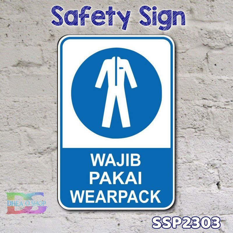 Jual Dheashop Safety Sign Label Rambu Petunjuk K3 EESH - Wajib Pakai ...