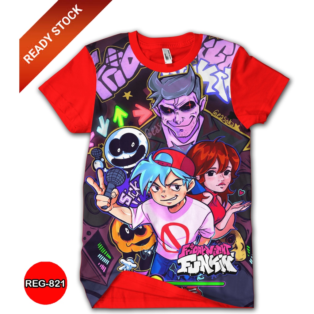 Jual Baju Friday Night Funkin 3D Kaos Anak FNF Video Game Animasi #REG ...