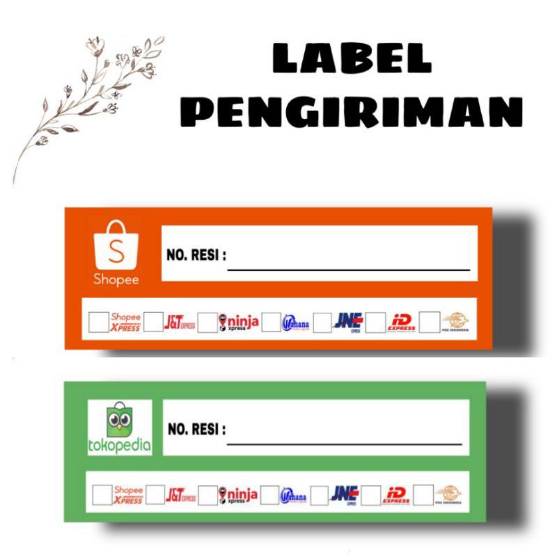 Jual STICKER LABEL RESI PENGIRIMAN OLSHOP/STIKER LABEL PENGIRIMAN ...