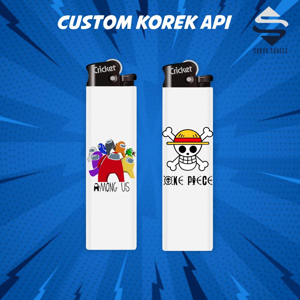 Jual Custom Cricket Korek Api Lighter Promosi Cetak UV Print Warna ...