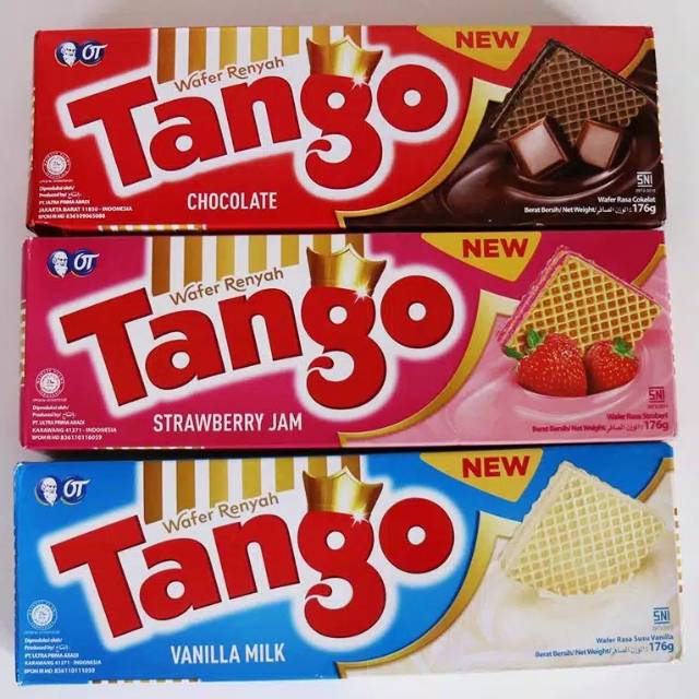 Jual Tango Wafer 133 gram chocolate/vanilla milk/strawberry jam ...