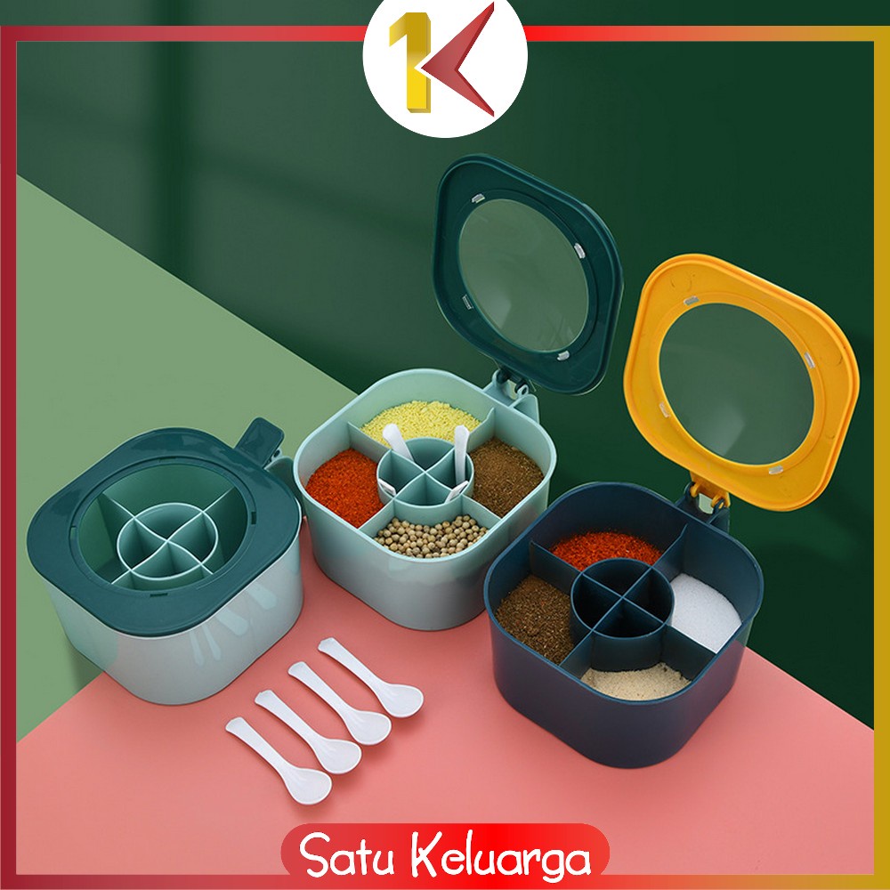 Jual SK-C429 Tempat Bumbu Dapur 4 Sekat Wadah Serbaguna / Tempat Bumbu ...