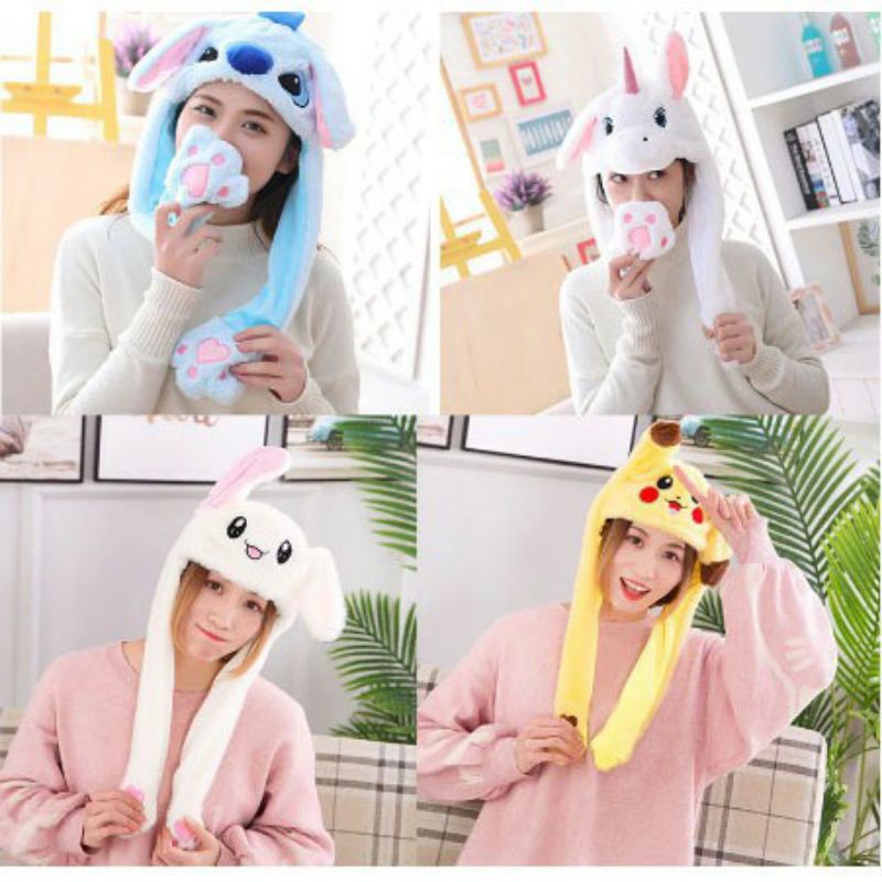 Jual Bunny Head Topi Anak Karakter Kartun NON LED Kuping Bergerak ...