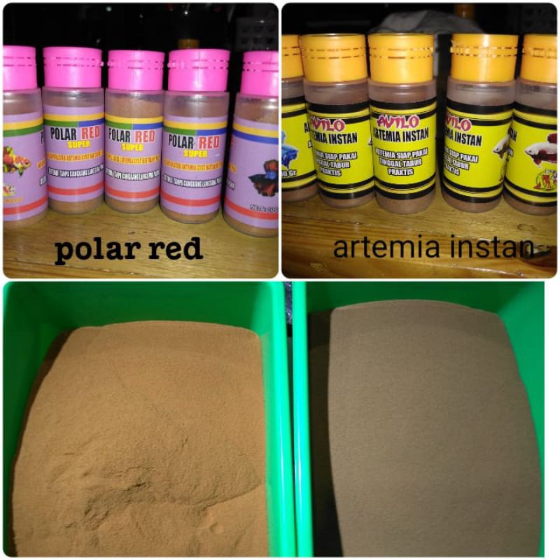 Jual pakan ikan polar red dan Artemia instan makanan ikan kecil pelet ...