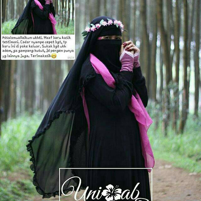 Jual Cadar Niqab Alya Purdah Siffon Arab dg rampel | Shopee Indonesia